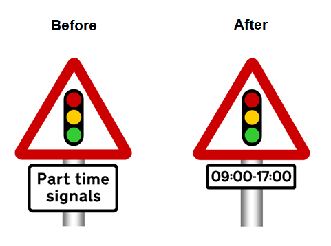 24 hour time on road signs is also needed | glob on someday