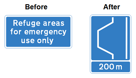 Signage improvements: Motorway and service signs | glob on someday