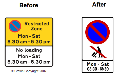 Signage improvements: No stopping and no waiting | glob on someday