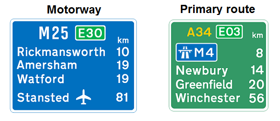 Signage improvements: Motorway and service signs | glob on someday