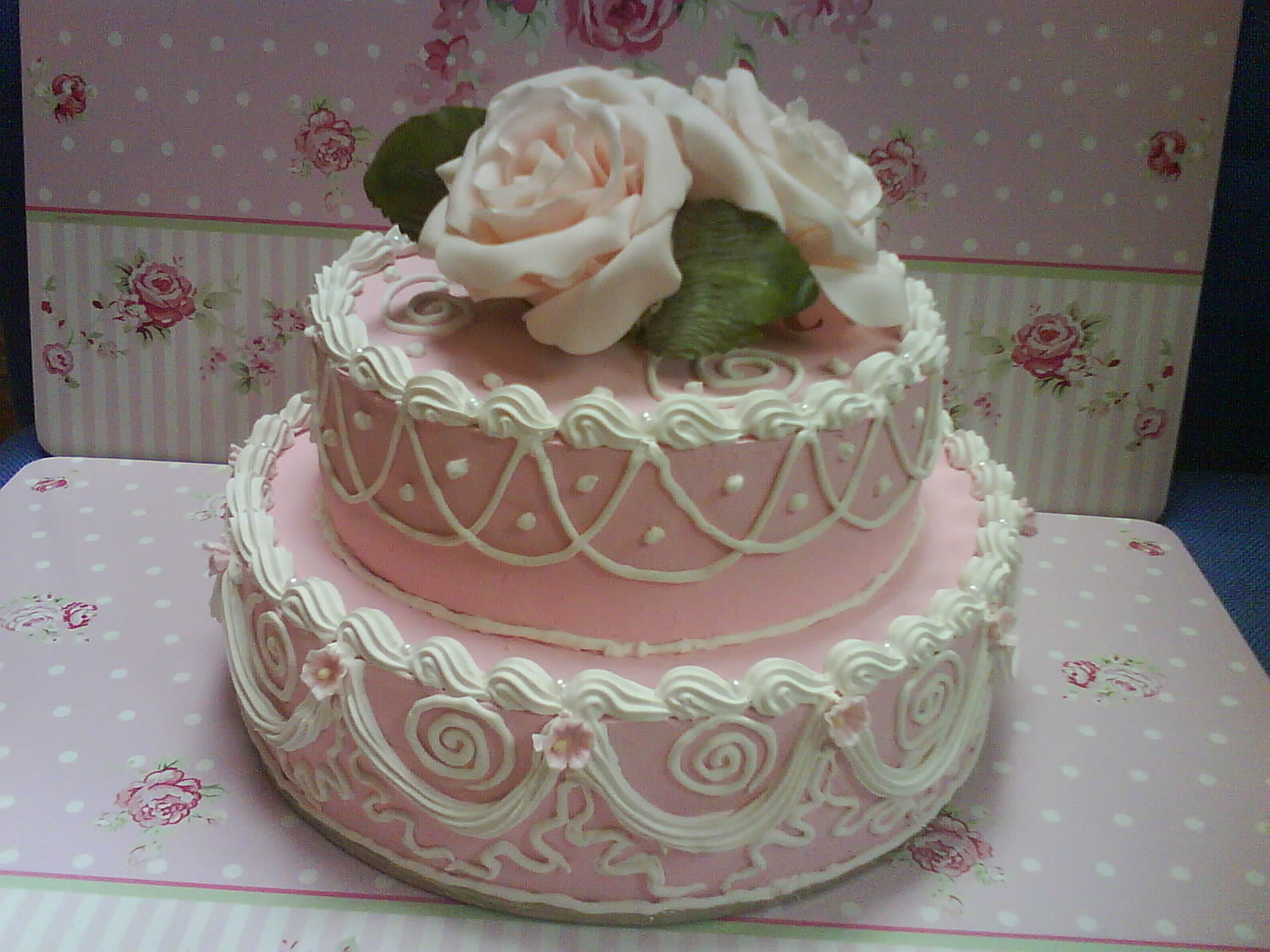 Hiasan Rumah Inggeris: Shabby Pink Chic Cake