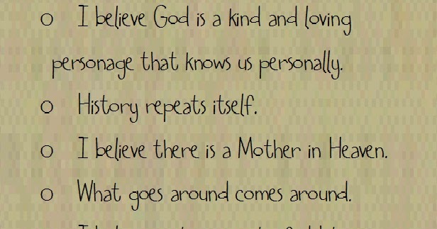 GS 101: Personal Creed Doc.: EXAMPLE (beliefs)