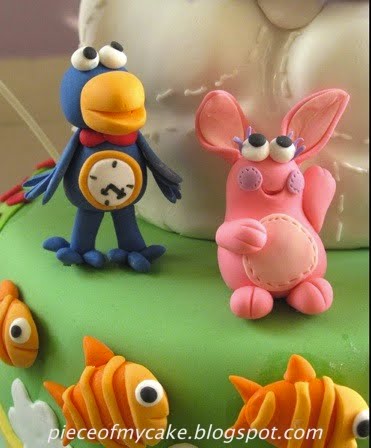 Piece of My Cake: Pororo & Dibo the Gift Dragon cake