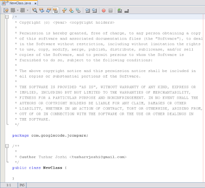 Netbeans IDE Blog by Tushar Joshi, Nagpur: Adding MIT license in Java ...