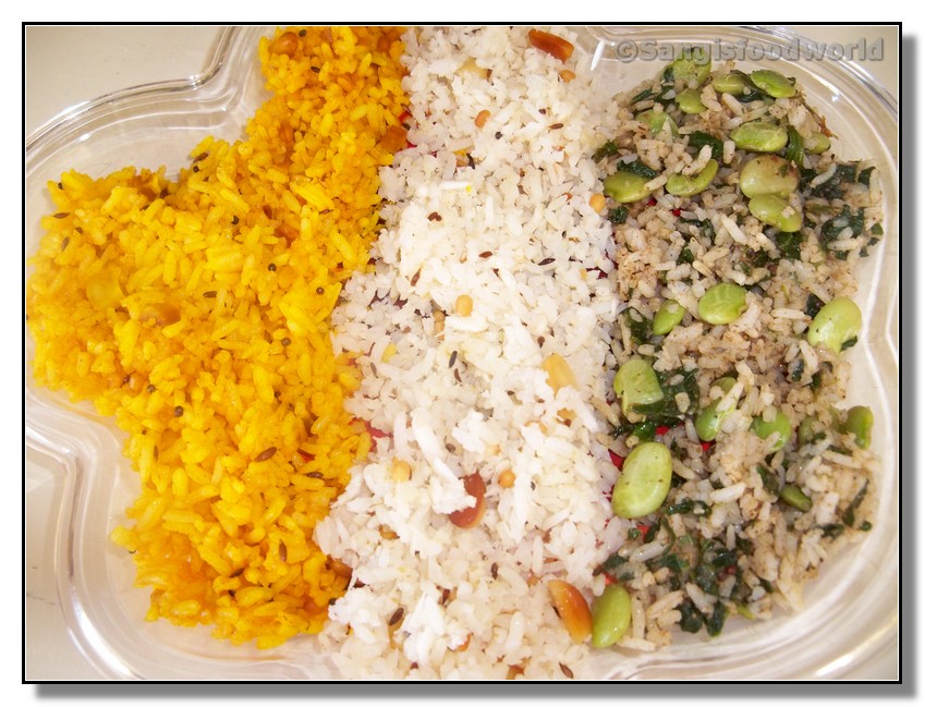 Sangi's Food World: Carrot Lemon rice - Spinach Lima Beans rice ...