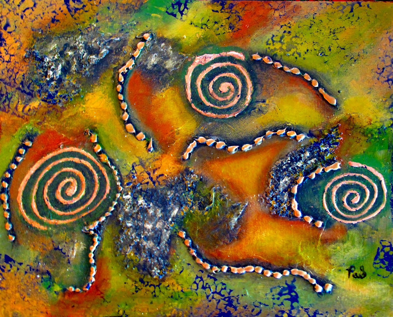 Daily Painters Abstract Gallery: Pacha Mama by Pat Stacy