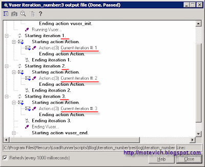 How to get LoadRunner iteration number - using LoadRunner parameter?