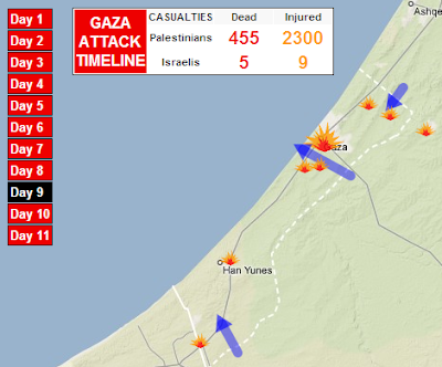 .map_: Gaza Strip Attack Timeline
