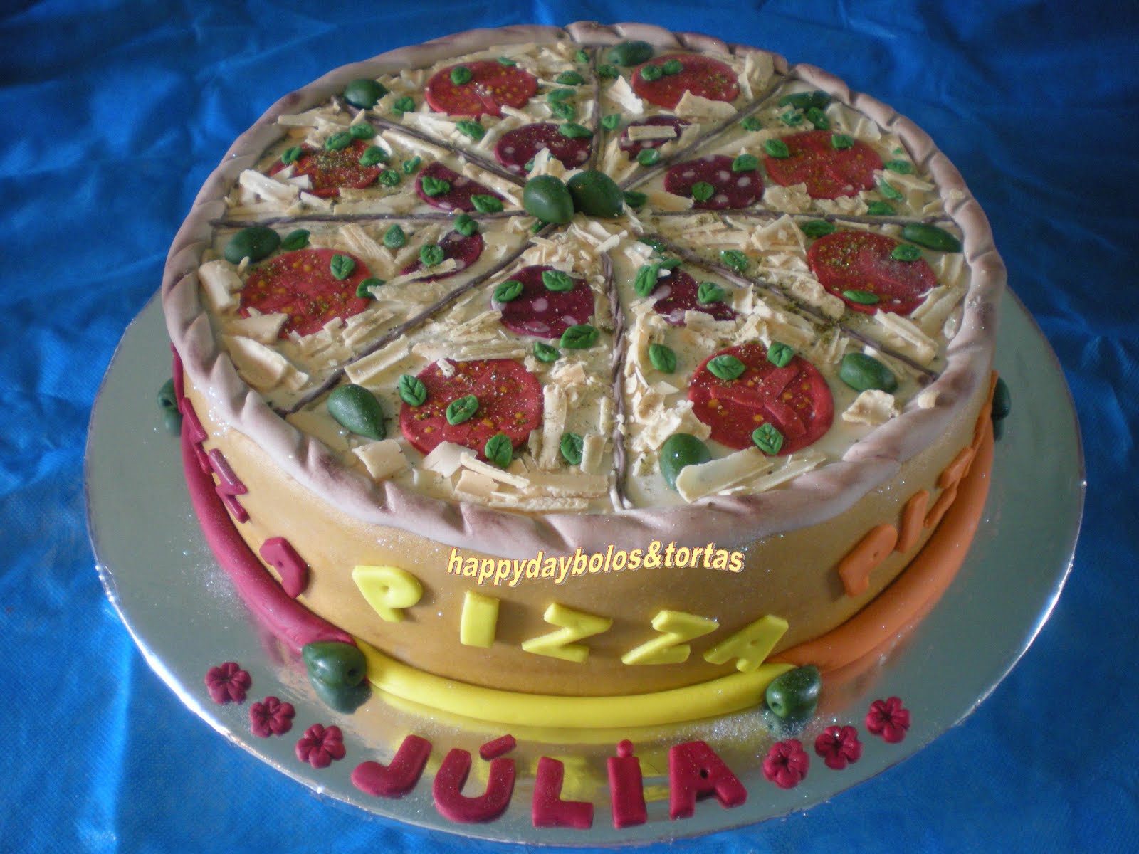 ***Eliane Happy*** cake designer: Bolo Pizza 02