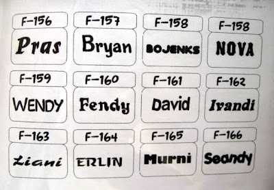 KuyaStore: Cutting Sticker Nama (Fonts Design)