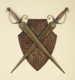 A Prom Dress Gown: Medieval Shields for Wall Decor