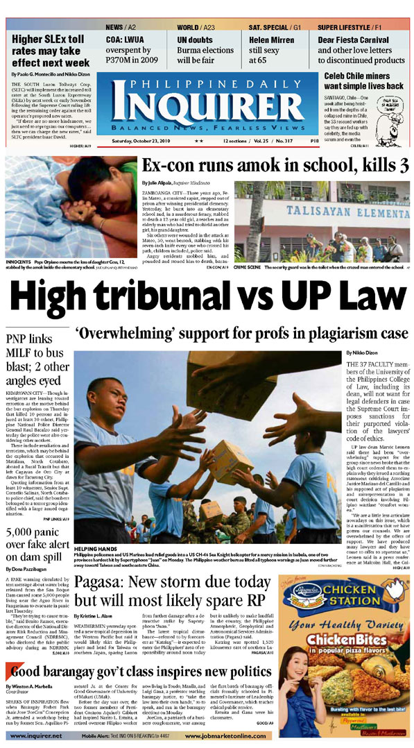 The Inquirer Front Page: October 2010