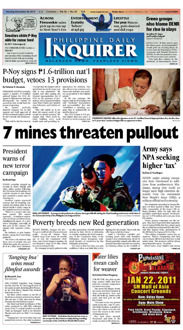 The Inquirer Front Page: December 2010