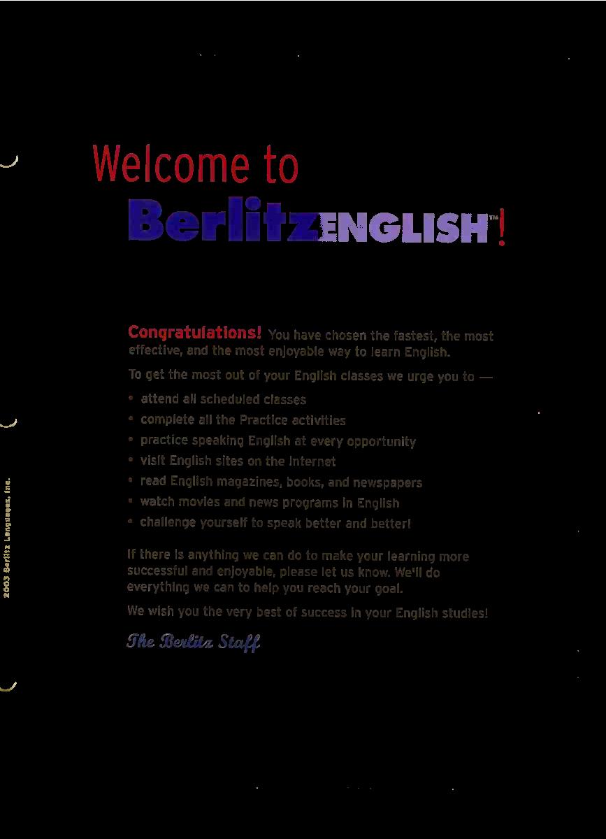 Right Courses: Berlitz English ( Pdf + audio) "For Learning English"