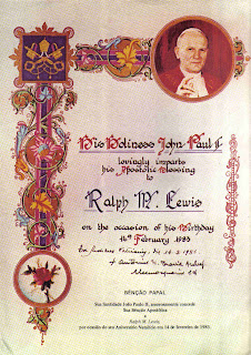 SYMMYSTA: Imperator Ralph M. Lewis, recebe a Benção Papal por ocasião ...