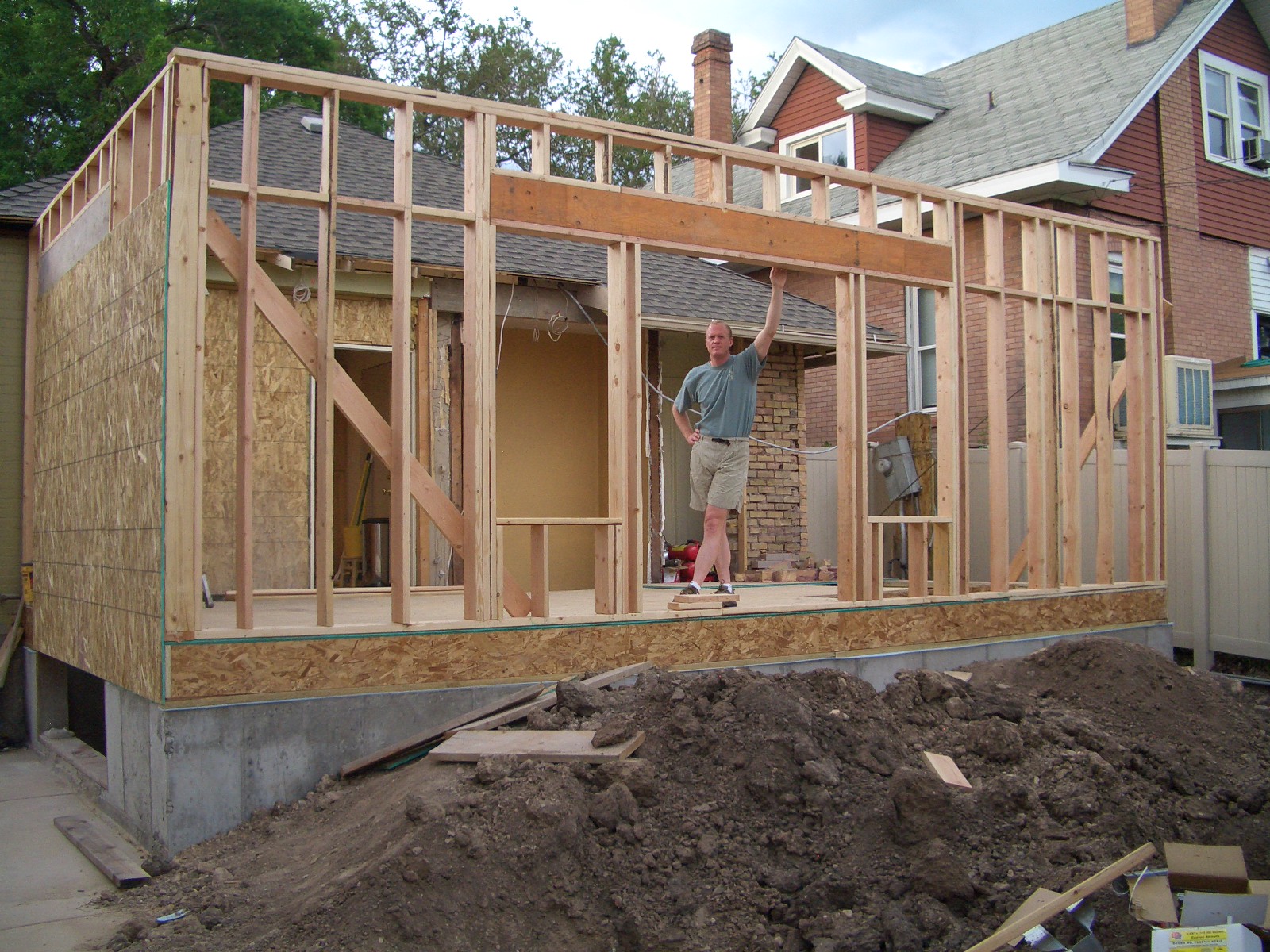 Married With Bikes: Home addition: framing