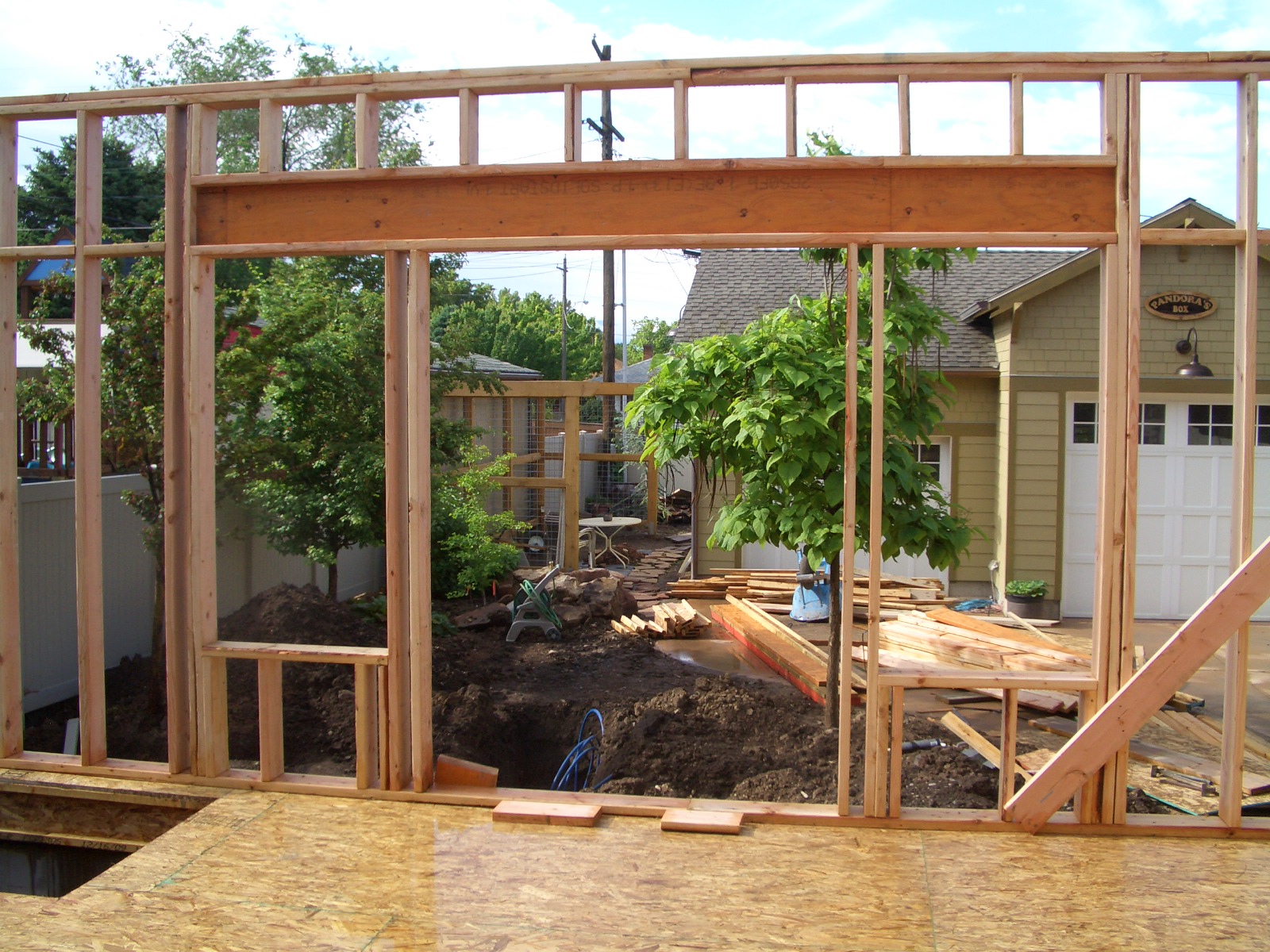 Married With Bikes: Home addition: framing