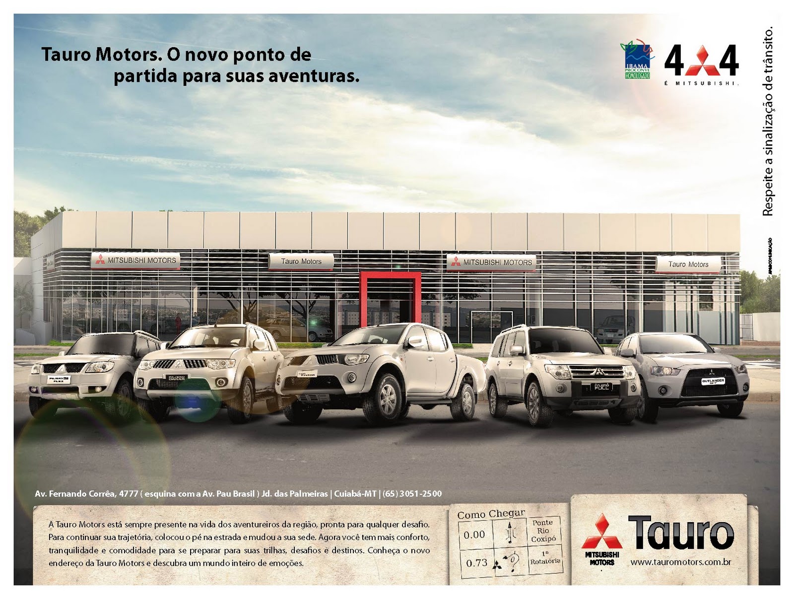 Jonice - Portfólio: Mitsubishi Tauro Motors - mudança de endereço