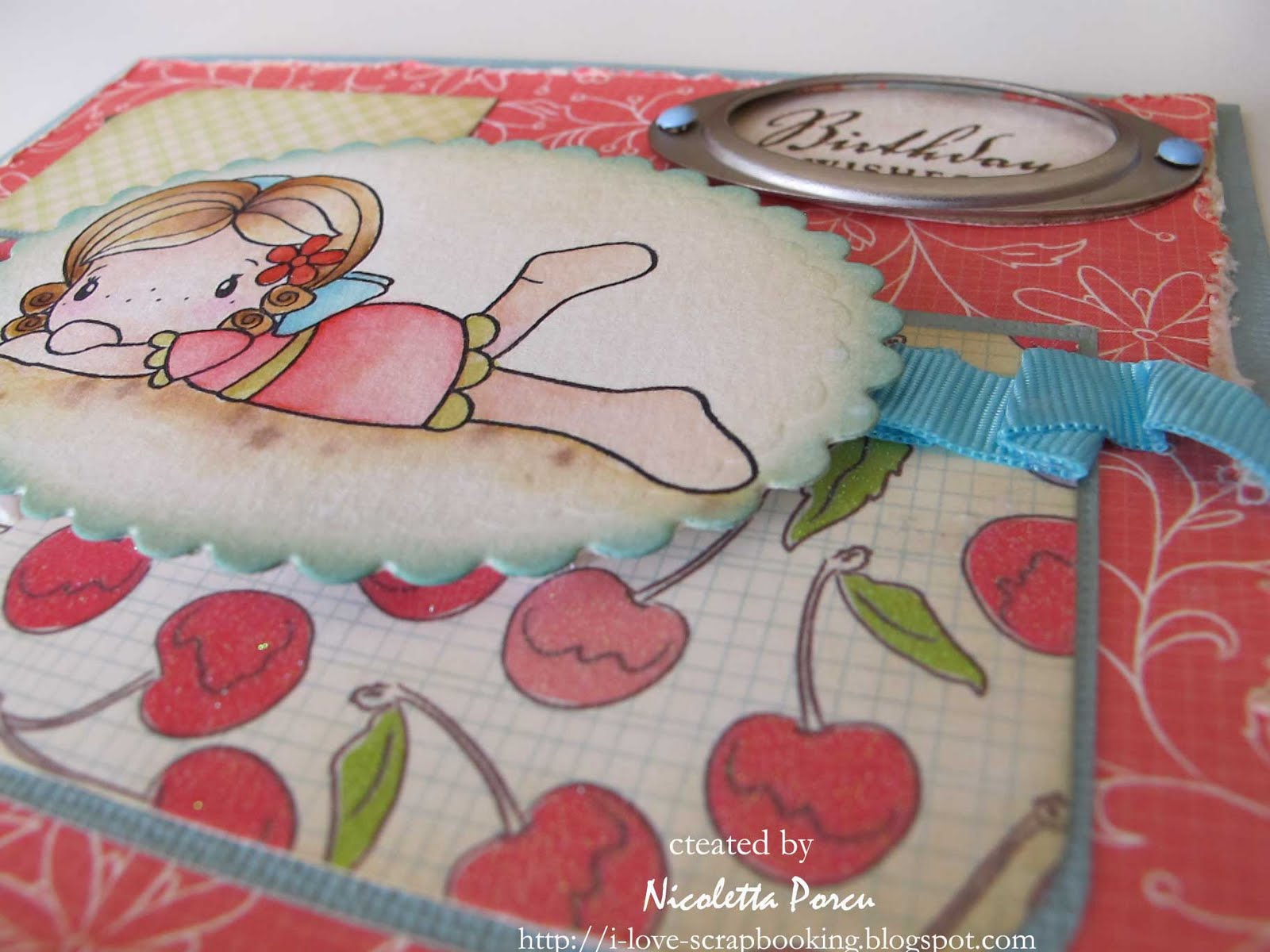 Nicoletta Porcu design: C.C. design stamp for a Birthday