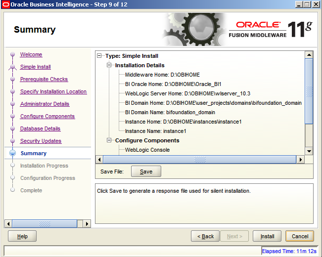 CUNEYT YILMAZ - ORACLE BLOG: Oracle Business Intelligence 11g - Installation Steps 2