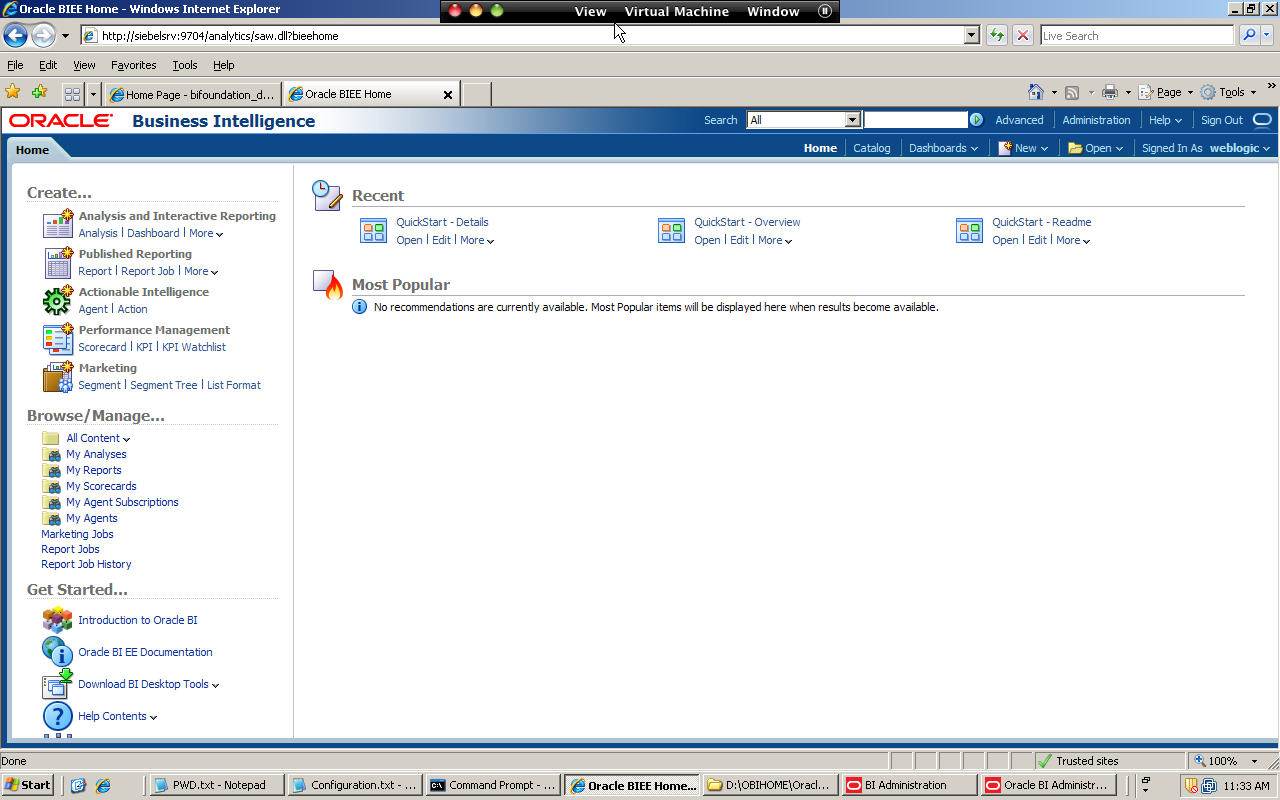 Cuneyt Yilmaz Oracle Blog Oracle Business Intelligence 11g Create A Report