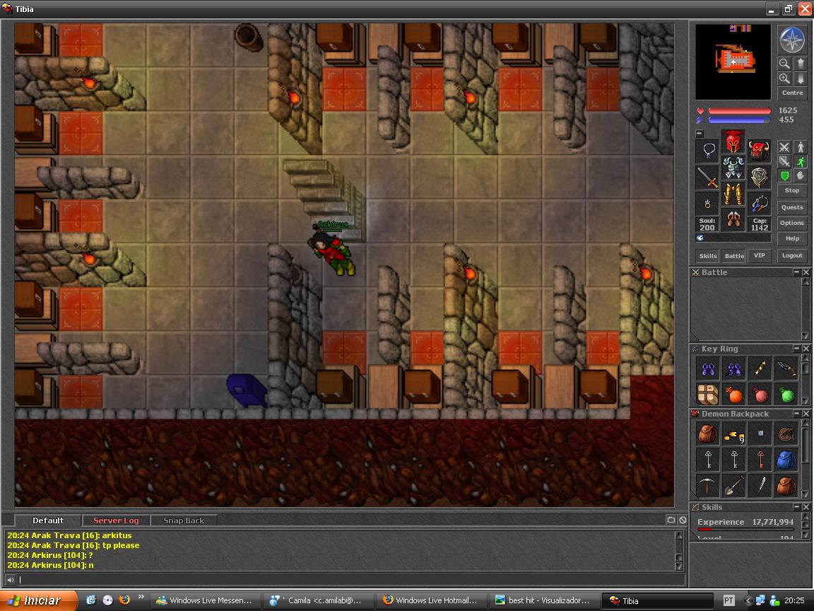 Tibia Negócios: Venda de char lv 104