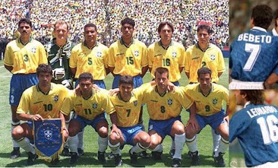 Football teams shirt and kits fan: Brazil World Cup 1994 font set