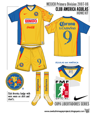 Football teams shirt and kits fan: Club America - Mexico Primera ...