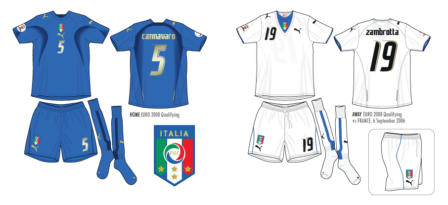 Football teams shirt and kits fan: Updated _Italy WC2006 kits