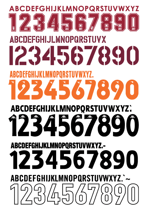 Football teams shirt and kits fan: Which team numbers