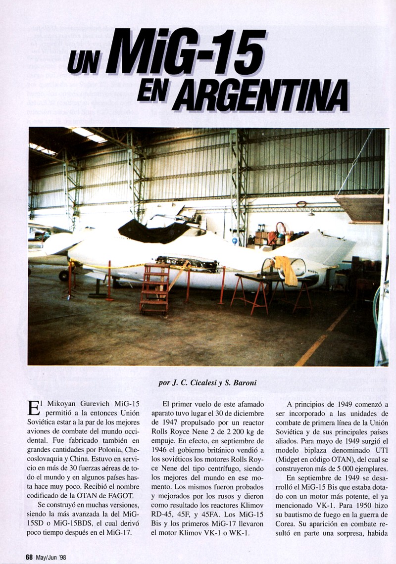 Mis fotos de Aviones: UN MIG-15 EN ARGENTINA (MIG-15 SB LIM2 UTI)