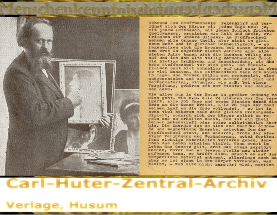 CHZA1: ZUM GEBURTSTAG VON CARL HUTER SEIN ORIGINAL-MANUSKRIPT ...