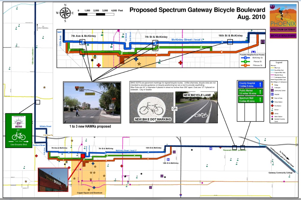 CAzBike Blog: Spectrum to Gateway Bicycle Boulevard in Phoenix