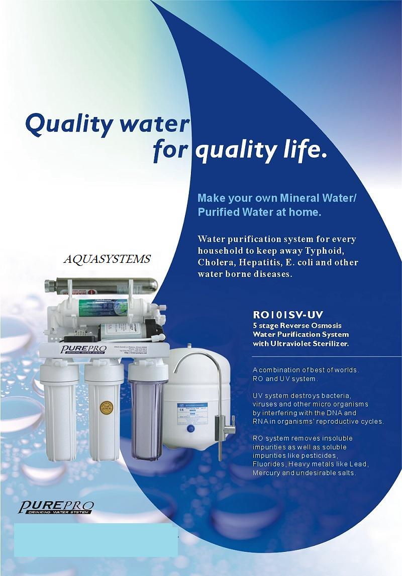 AQUASYSTEMS: Disfrute de abundante agua pura, fresca y cristalina, al alcance de su mano