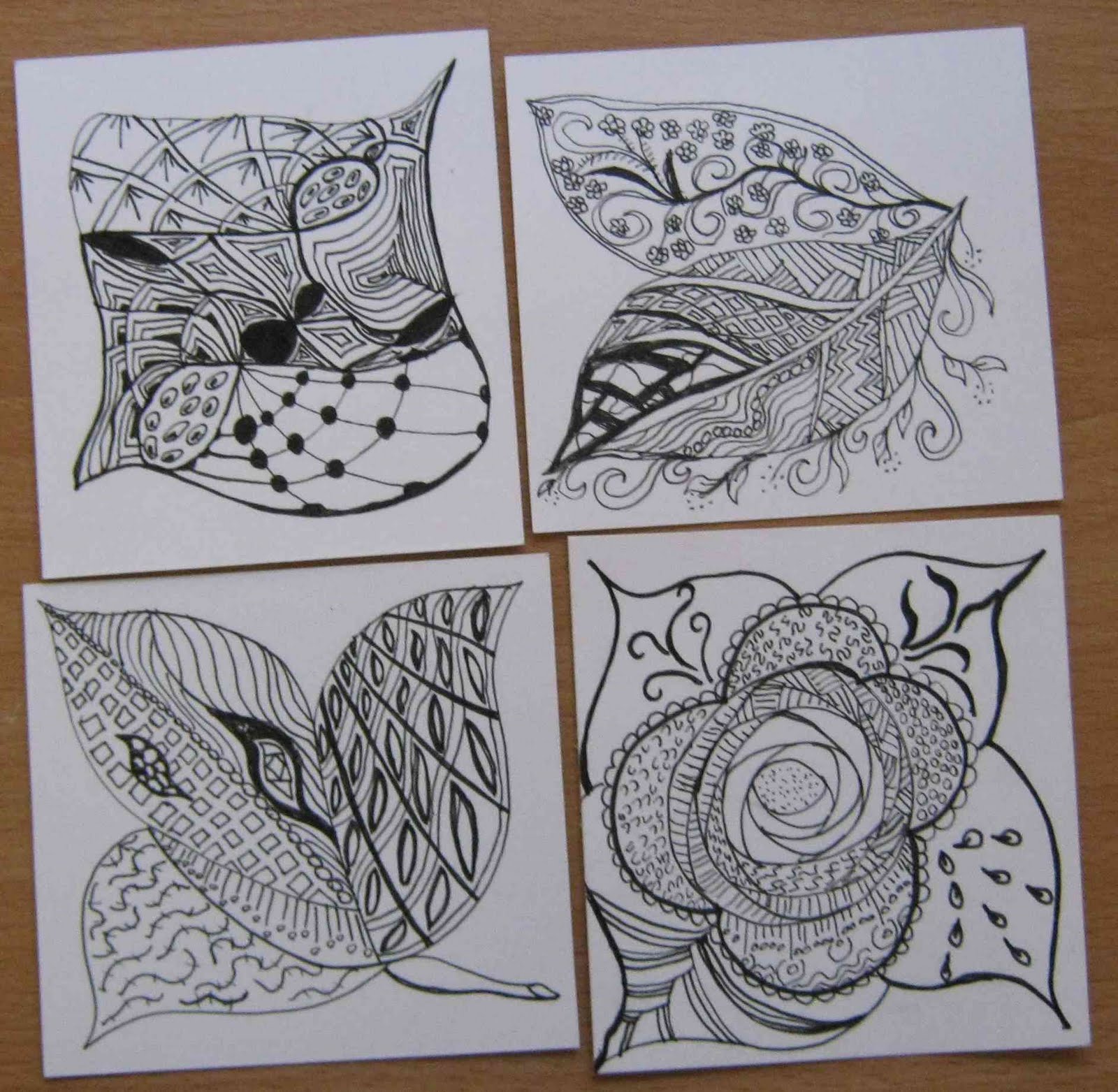 Bloomin' Quilts and Tangles: Zentangle Examples