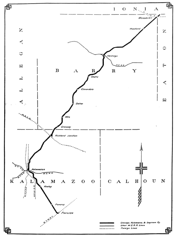 1898 Revenues: Cancel for May 24: Chicago, Kalamazoo, and Saginaw Railway