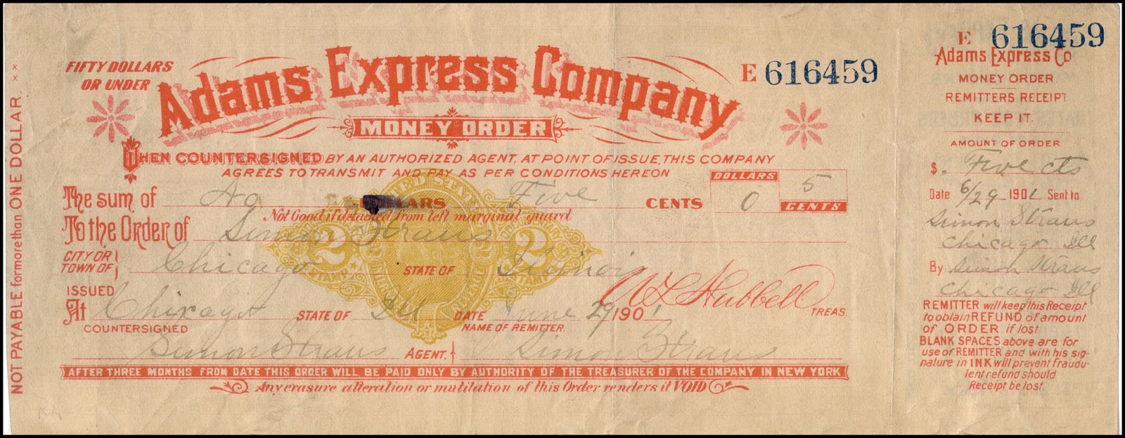 1898 Revenues: The Fullerton List: Express Company 005, Adams Express ...