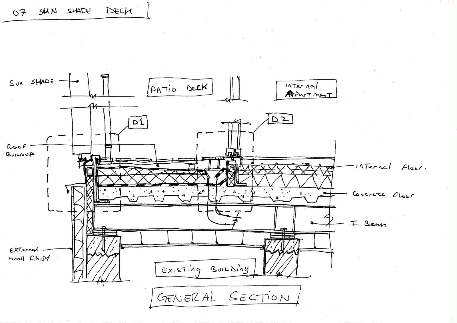 Revit Detail: 07.01 - Sun Shaded Roof Patio Detail - Analysis of Detail