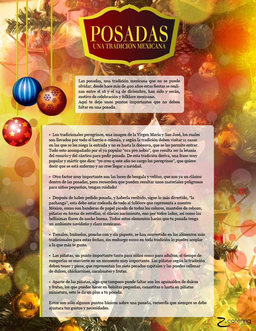 Z Catering: Las POSADAS, una gran tradición mexicana