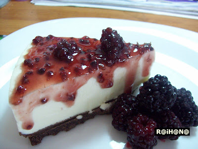 SWEET V@NiLL@: Black Raspberry Cheese Cake (NO BAKE)