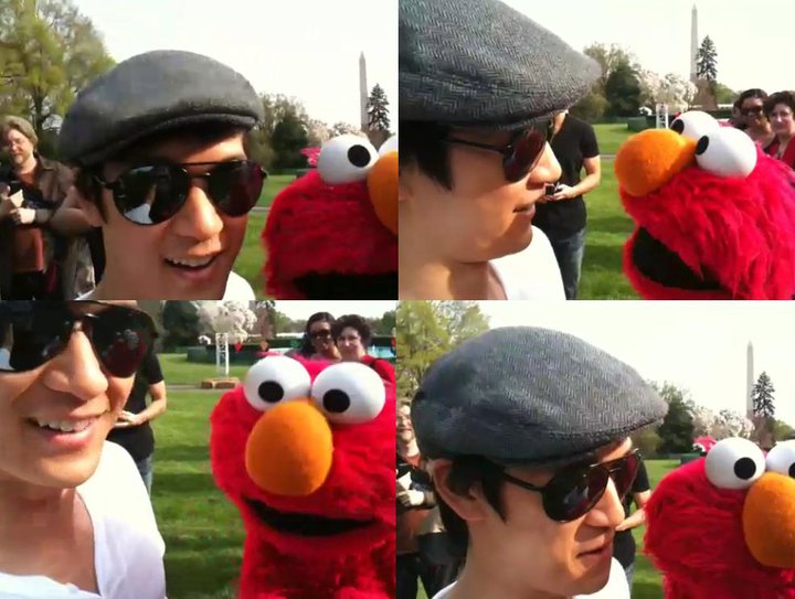 Crossover Possibilities: Elmo and the rainbow