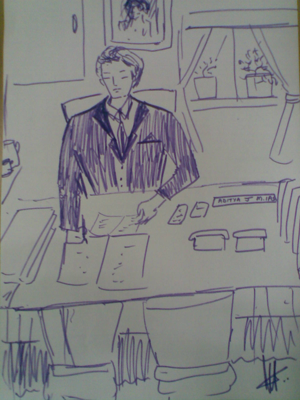 Art by Kasturi Borkotoki : Dreams- sketch pen on paper