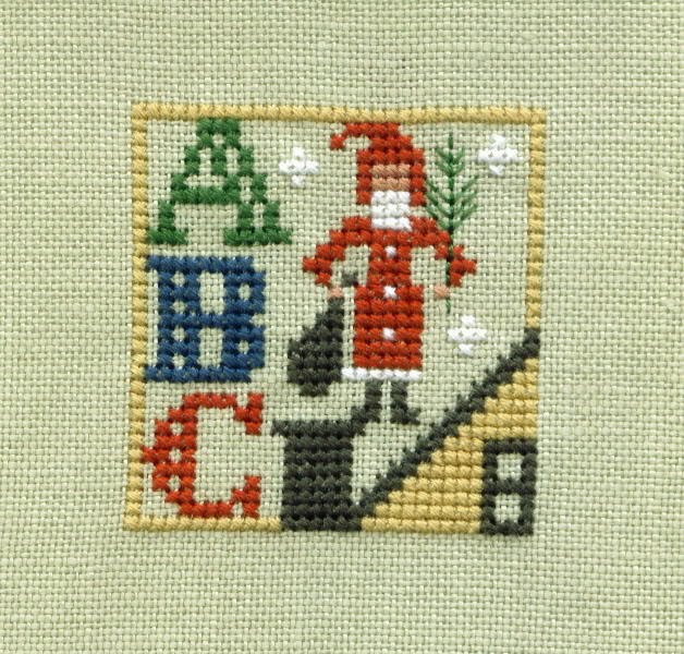 Freebies Gallery stitched by Anita: Prairie Schooler Freebie "ABC Santa"