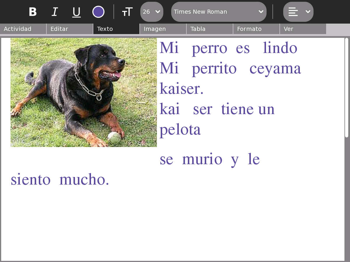 Experiencia con mi xo: Redacciones recordando el día del animal