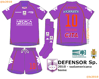 Fútbol Mundial Kits - Uruguay: Defensor Sporting - 2010 (sudamericana)