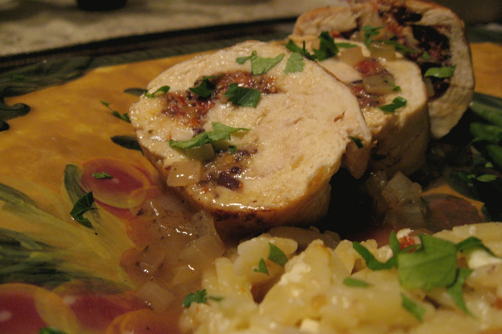 The Days Are Just Packed!: Greek Chicken Roulades; Creamy Orzo with ...