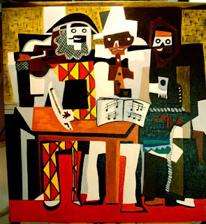 Picasso 3 Musicians Oil Painting Impression by k Madison Moore