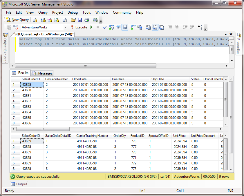 Sql Tools Multiple Result Sets Ssms Versus Xsqls Script Executor