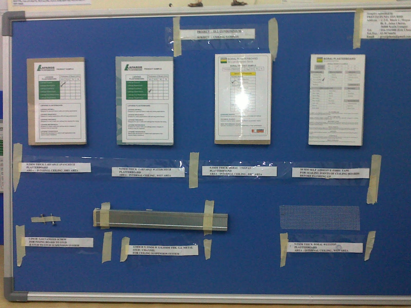 Contoh Sampel Board | Rahsia Membina Bangunan dan Seni Lukisan Architecture