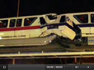 news around the world: disney monorail accident video